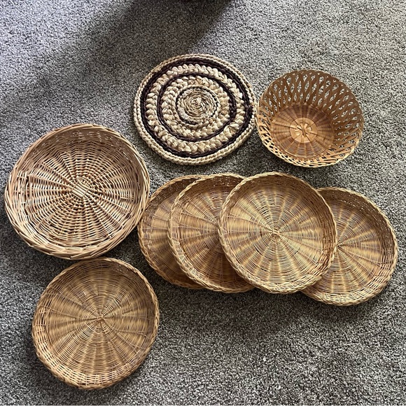 Accents | Natural Woven Basket Set Brown | Poshmark